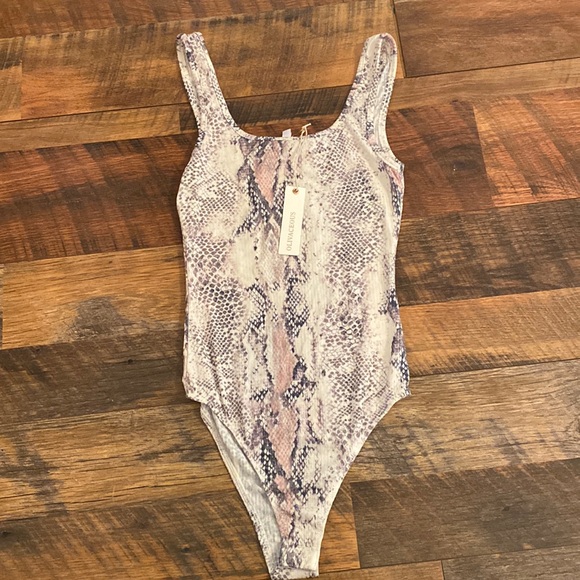 Olivaceous | Tops | Nwt Olivaceous Snakeskin Print Bodysuit Size Medium ...